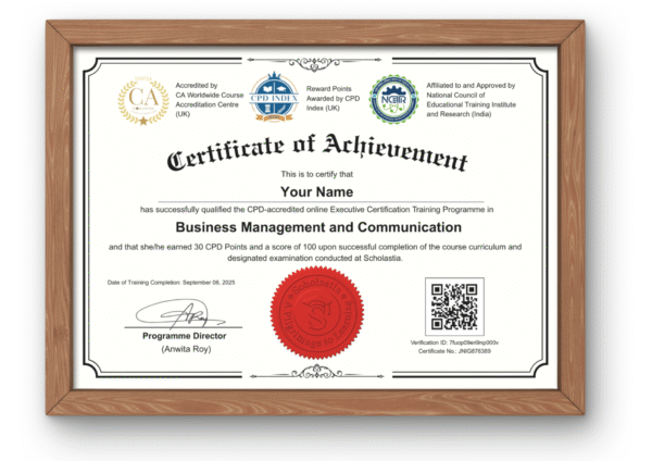 Executive Certificate Program in Business Management & Communication ...